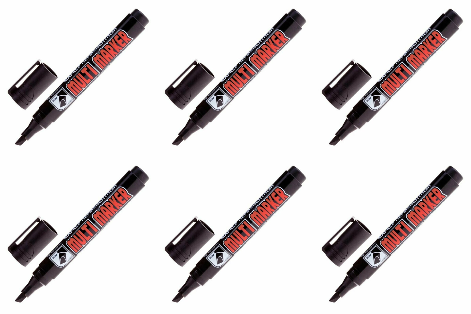 Crown Маркер перманентный Multi Marker, 5 мм, 6 шт