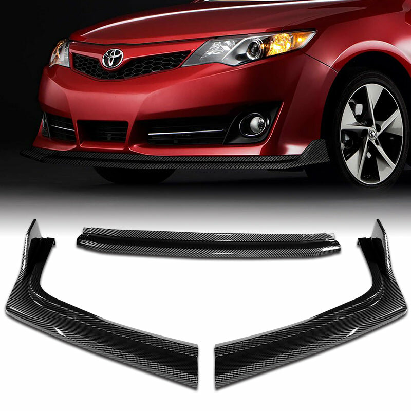 Губа сплиттер переднего бампера Toyota Camry Base/Sport 2012 имитация карбона