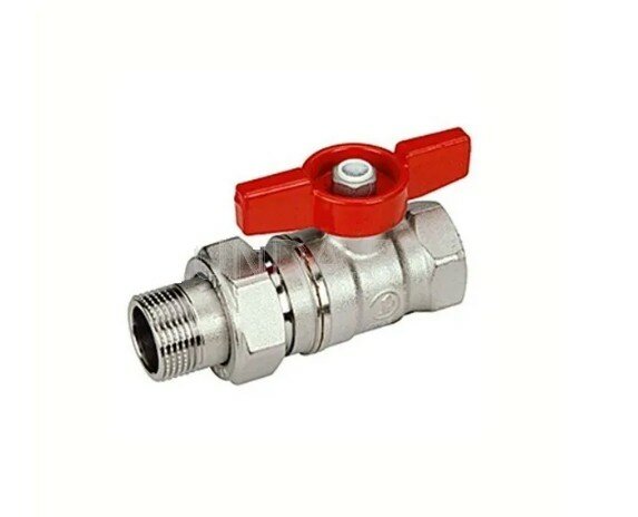 Кран шаровой Giacomini, с накидной гайкой, 1/2", ВР/НР, ручка-бабочка