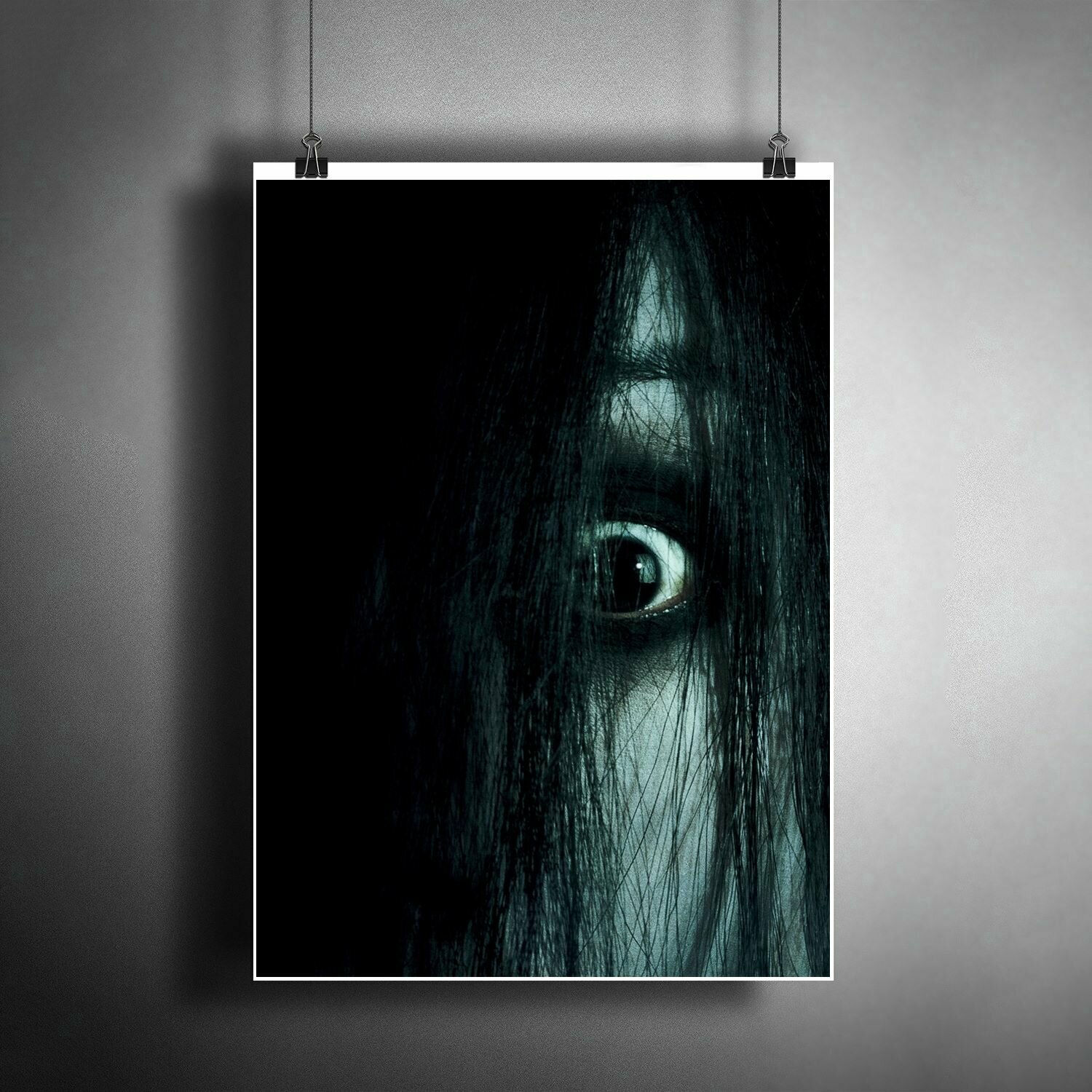 Постер плакат для интерьера Проклятие . Девочка из "Звонка". Постер на Хэллоуин" / A3 (297 x 420 мм)