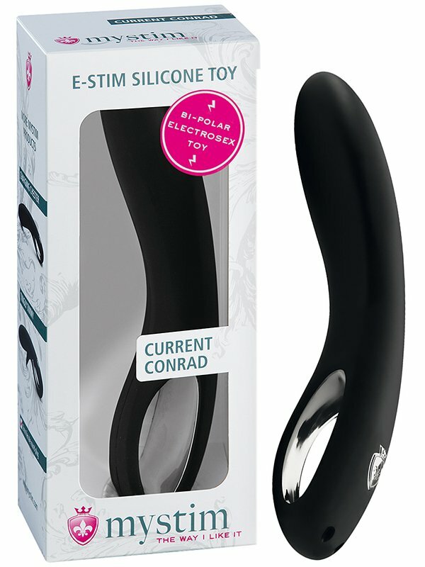 Массажер Mystim Current Conrad, с электростимуляцией, 27 см, гибкий, черный