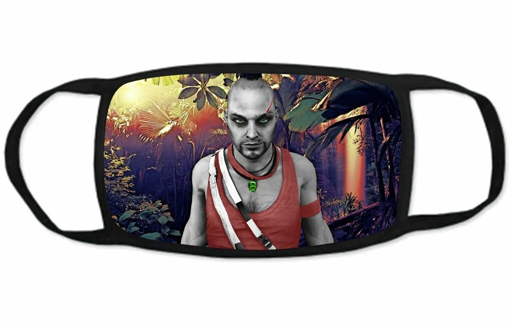 Маска защитная на лицо Far Cry, Фар Край №6, Взрослая - 20 на 12,5 см