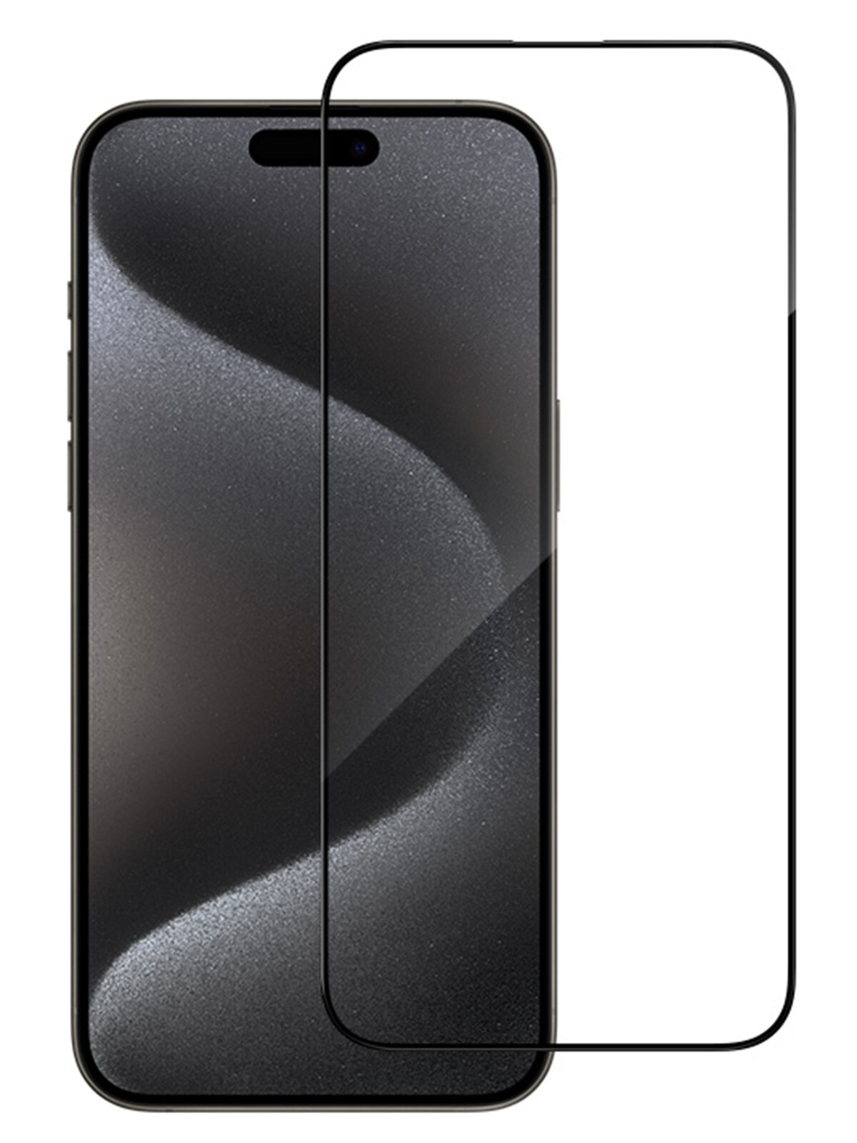 BlueO стекло для iPhone 15 Pro, Narrow border Anti-Static Black (антистатик)