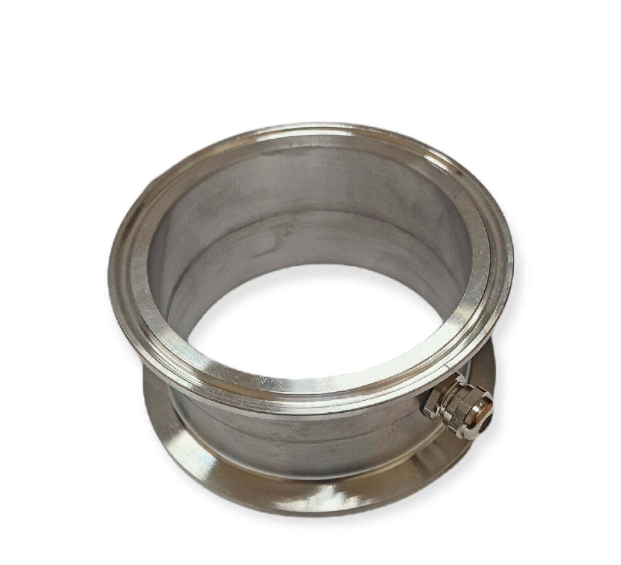 Мини-Царга с ниппелем под термометр под кламп 3 дюйма из нержавеющей стали