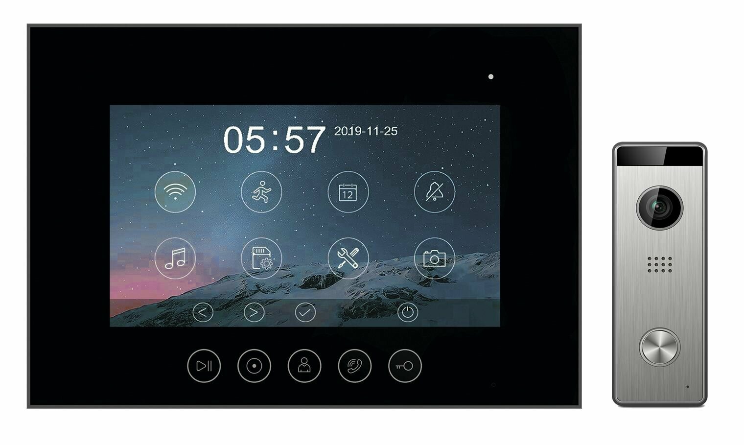 Tantos Marilyn HD Wi-Fi s (черный) и Triniti HD (комплект домофона 7" HD с переадресацией вызова)