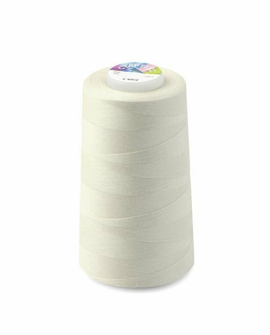 Нитки для шитья бежевые, 100 % полиэстер, для легких и средних тканей, 40/2, намотка 5 000