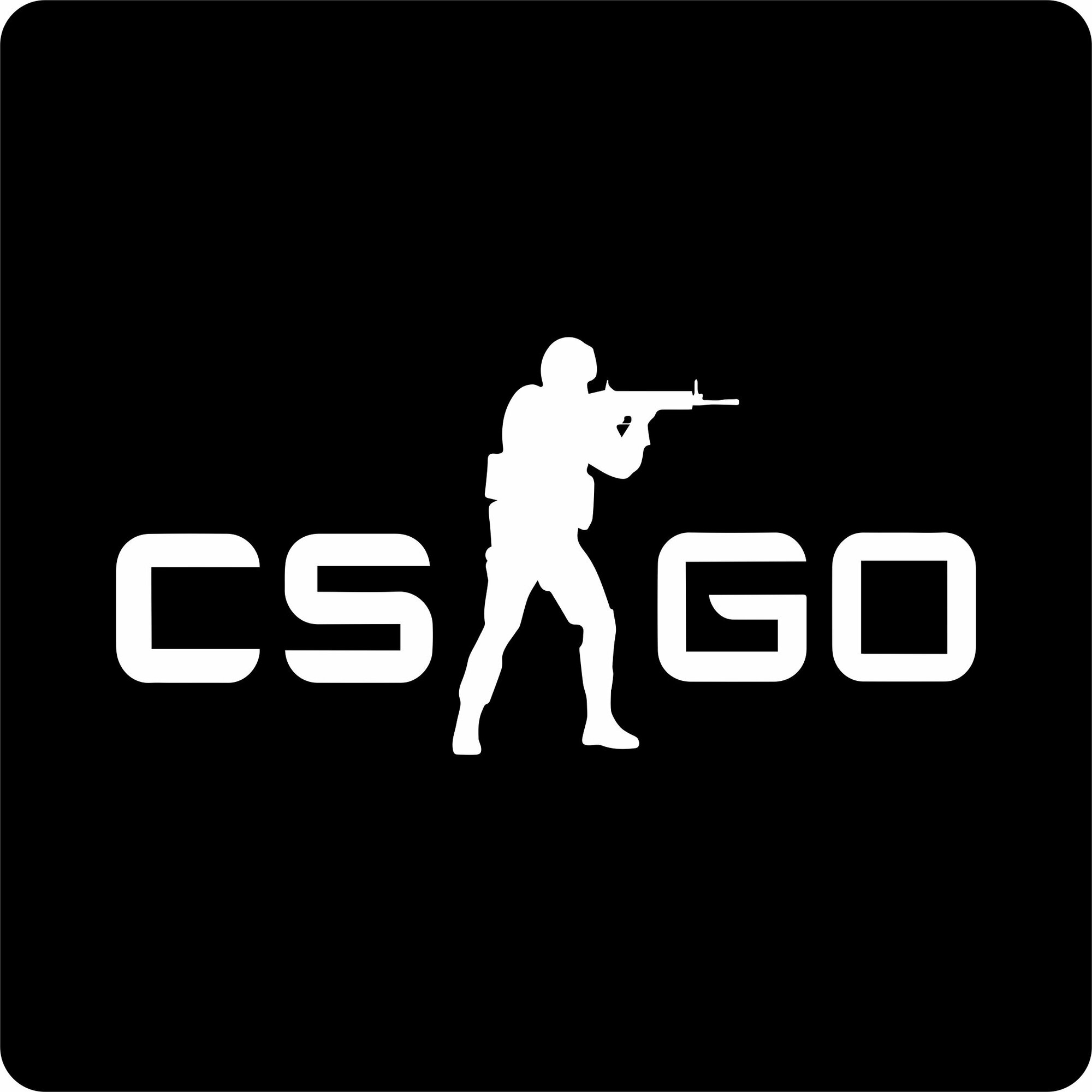 Наклейка на авто CS: GO 20х10 см, KRASNIKOVA, наклейка тюнинг, на автомобиль, машину, прикольные
