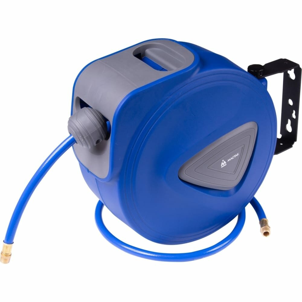 Шланг пневматический на автоматической катушке 8x12 мм, 10 м, поливинилхлорид с каучуком, резьба 1/4" Мастак 684-08110HR