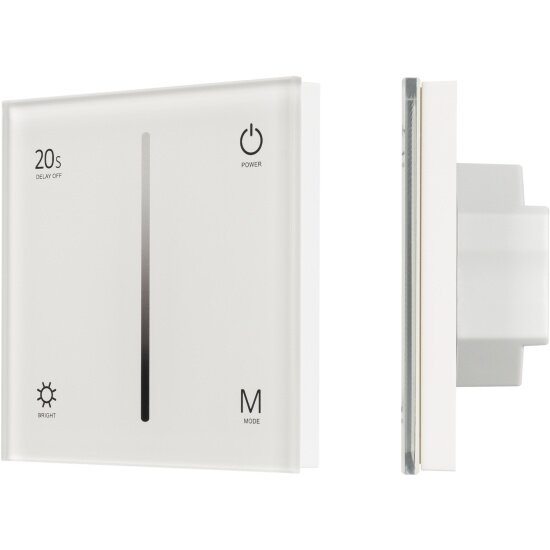 Панель Arlight SMART-P6-DIM-G-IN White (12-24V, 4x3A, Sens, 2.4G) (, IP20 Пластик, 5 лет)