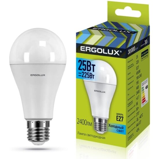 Светодиодная лампа Ergolux LED-A65-25W-E27-4K