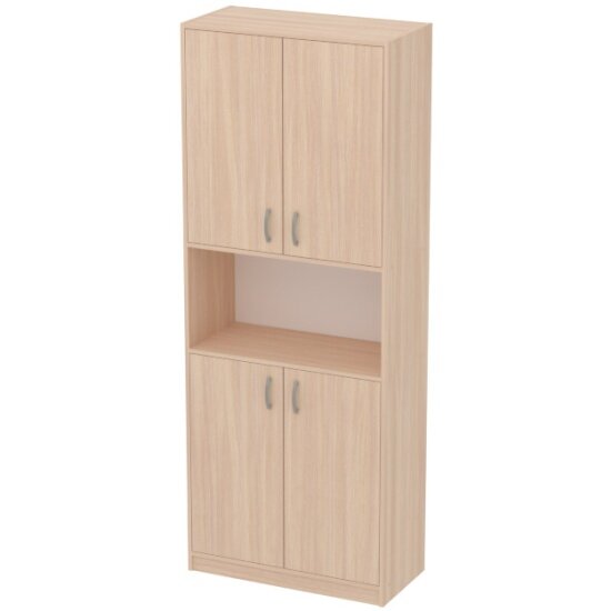 Шкаф Меб-фф офисный ШБ-4 цвет дуб молочный 77/37/200 см