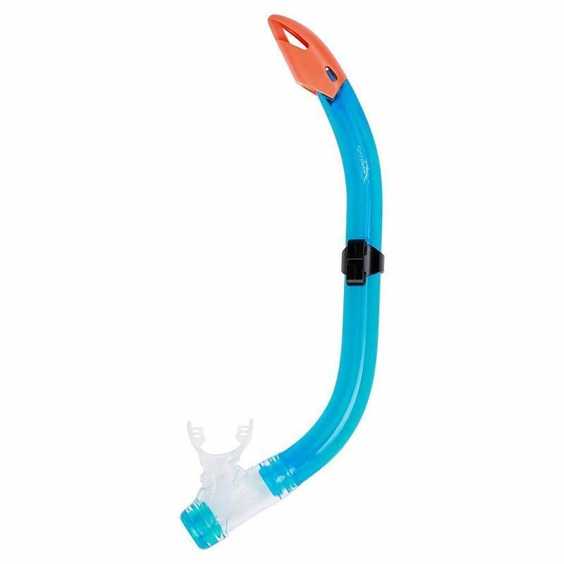 Трубка для плавания Light Swim SN 18, волноотбойник, нижний клапан, голубая