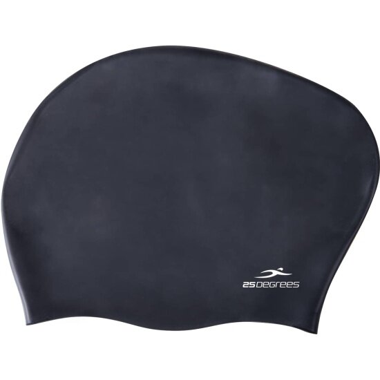 Шапочка для плавания 25DEGREES 25D21014A Mamana Black, силикон, для длинных волос