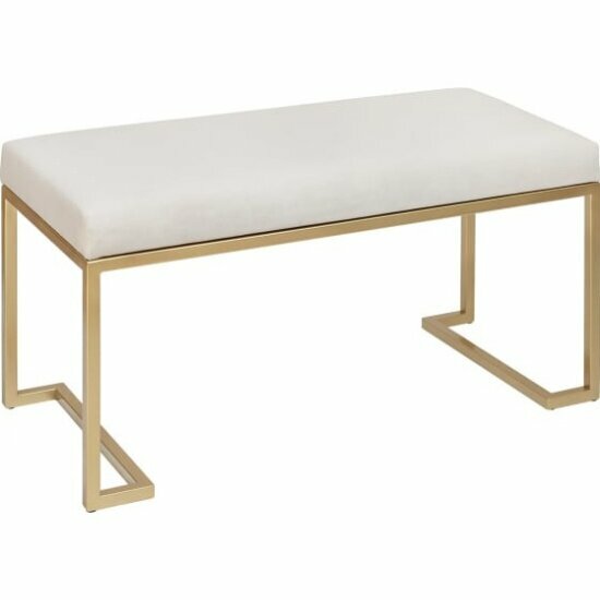 Банкетка Greenween OMEGA MINI, золотая, Слоновая кость