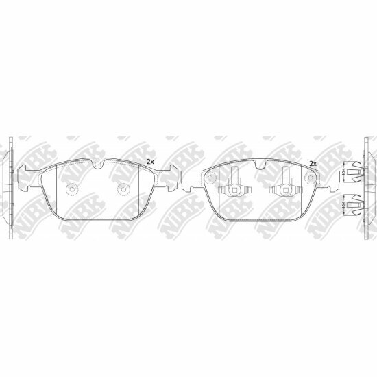 Колодки тормозные дисковые Nibk PN0571, 4 шт