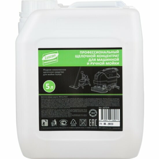 Моющее средство Luscan Professional Caus Floor Wash для полов, для машинной мойки, щелочное, 5 л