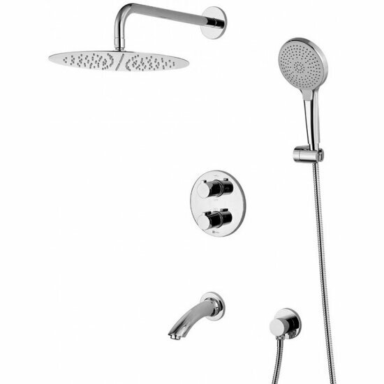 Душевой комплект Lemark Yeti LM7822C термостатический для ванны и душа, встраиваемый