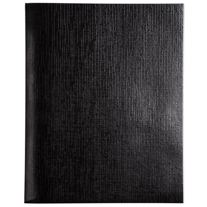 Тетрадь А5 клетка 96 листов бумвинил скоба (Hatber) METALLIC Черная арт 96Т5бвВ1. Количество в наборе 4 шт.