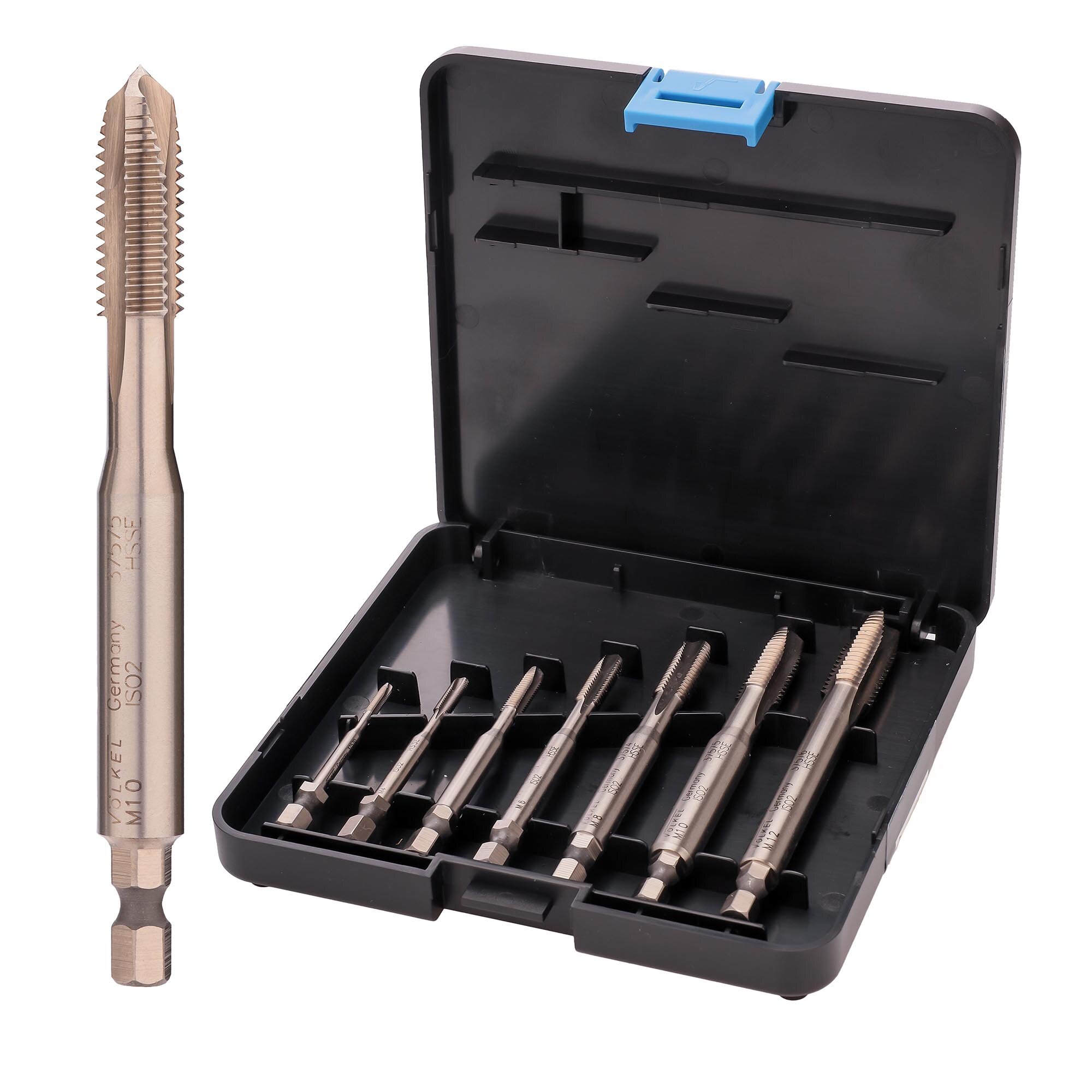 Набор машинных метчиков Volkel M3-M12 HSSE DIN371/376 7пр 47975