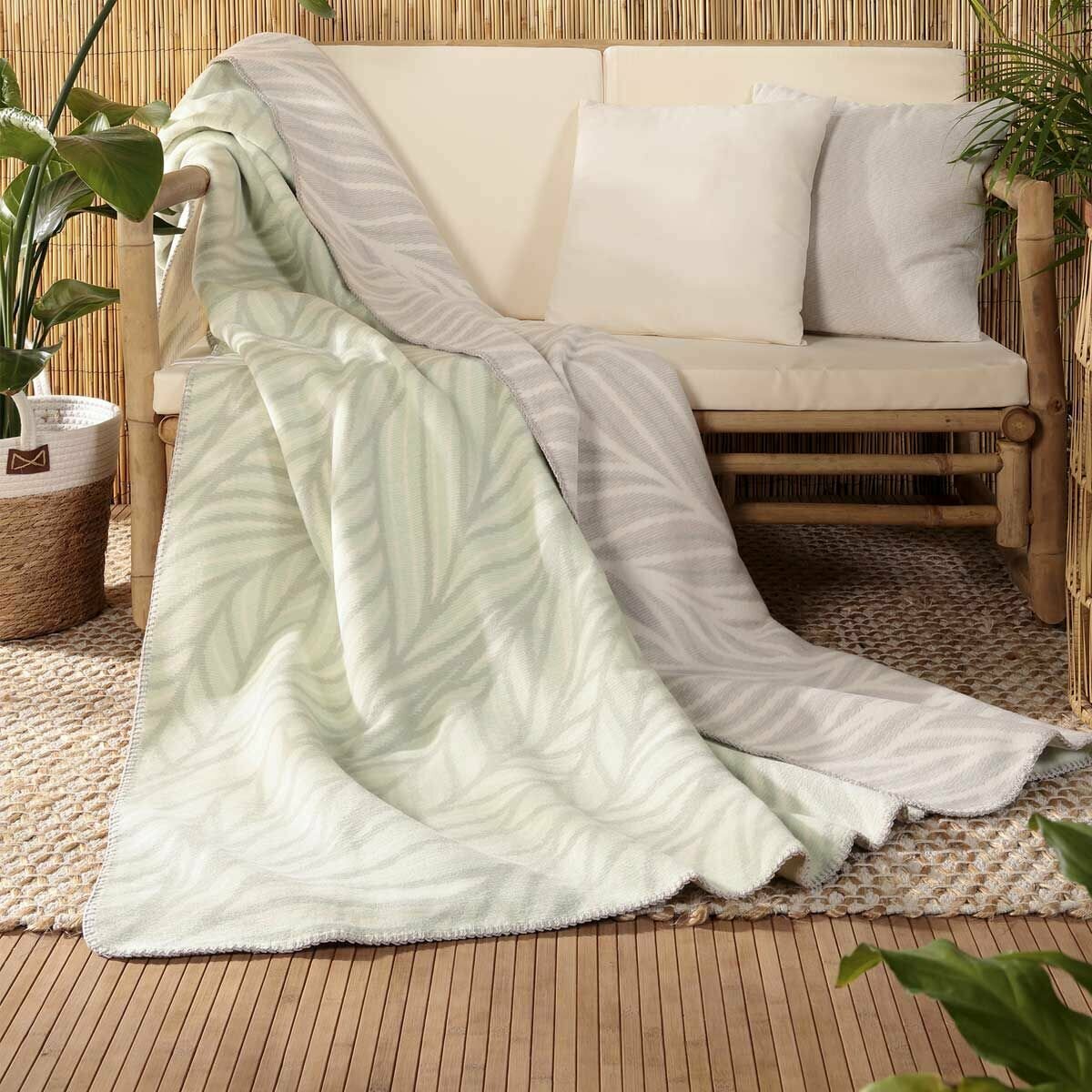 Плед 150x200см Pappel Cotton beige , хлопок , акрил, полиэстер