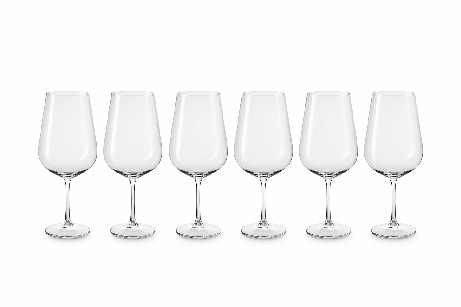 Tori бокалы для красного вина 850 мл стеклянный набор 6 шт для дегустаций и сервировки