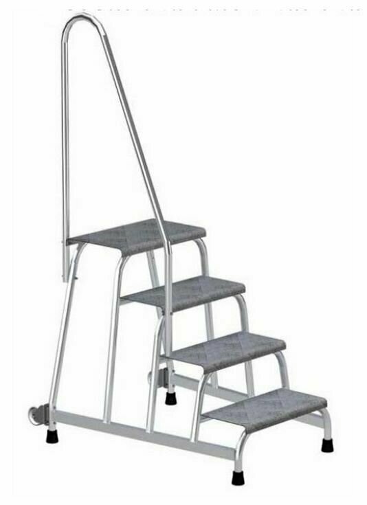 Монтажная Подставка Megal Мп-1 4 Ступени С Одним Поручнем И Колесами