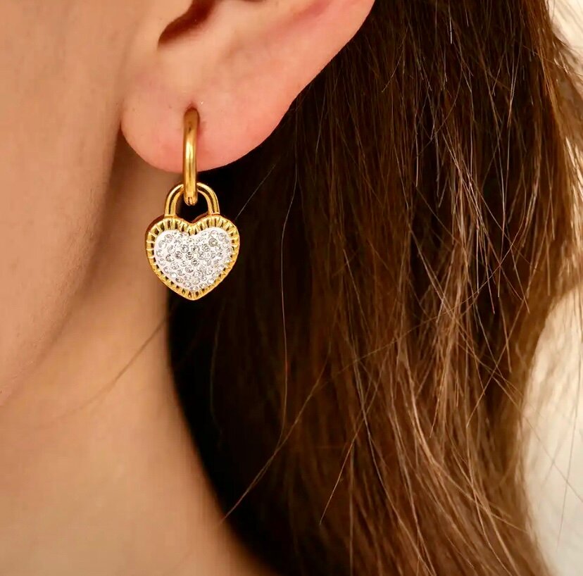 Серьги-трансформеры, эмаль, циркон, Swarovski Zirconia