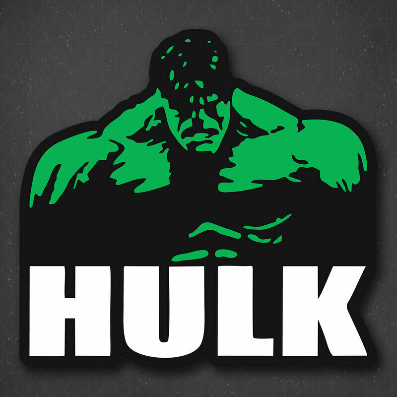 Наклейка на авто "HULK - халк" 20x19 см
