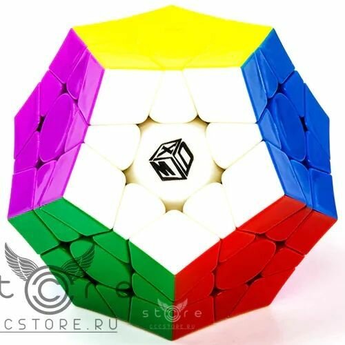 Скоростной Мегаминкс Рубика QiYi MoFangGe X-Man Megaminx v2 Concave / Развивающая головоломка / Цветной пластик