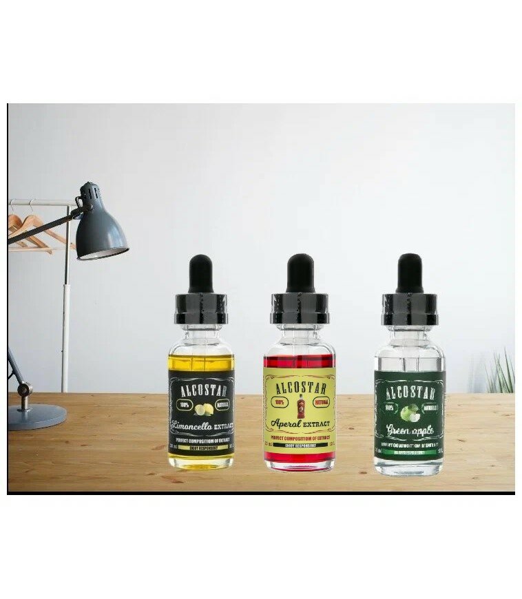 Эссенции Alcostar Limoncello, Aperol, Greenaple