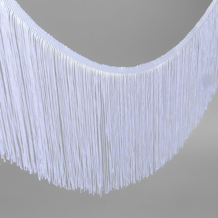 Тесьма декоративная «Бахрома», 20 см, 5±0.5 м, белая