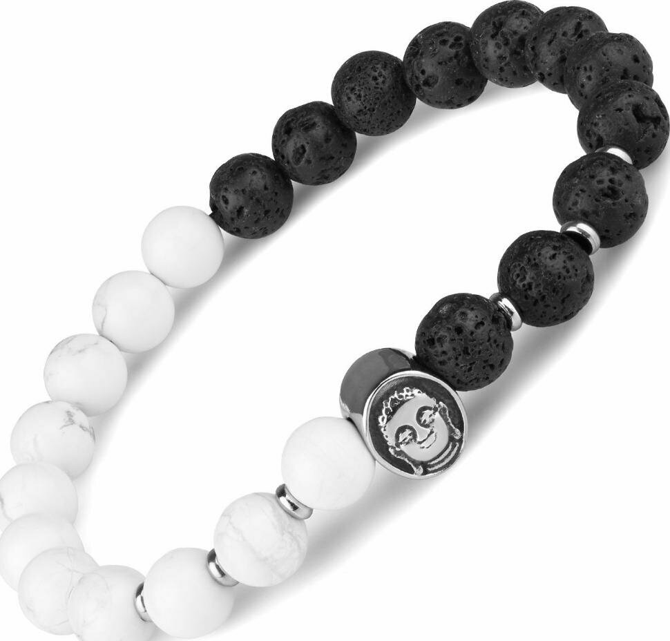 Браслет, кахолонг, вулканическая лава