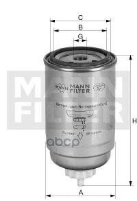 Топливный фильтр MANN-FILTER арт. WK842