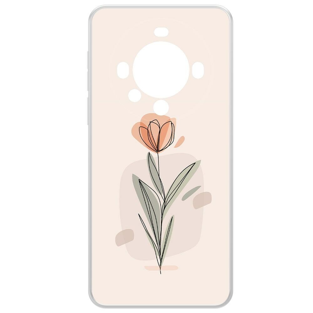 Чехол-накладка Krutoff Clear Case Тюльпан для Huawei Mate 60 Pro