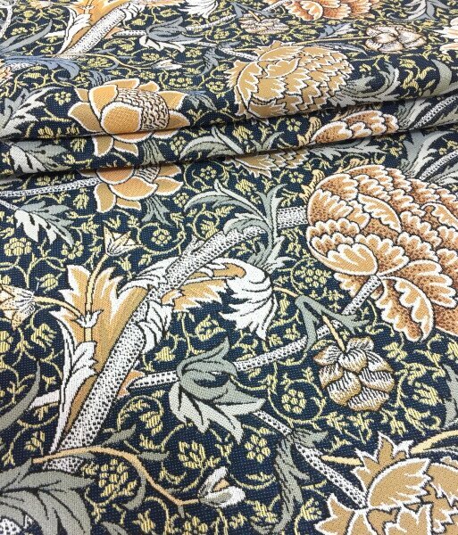 Ткань гобелен ширина 175 см артишок синий фон