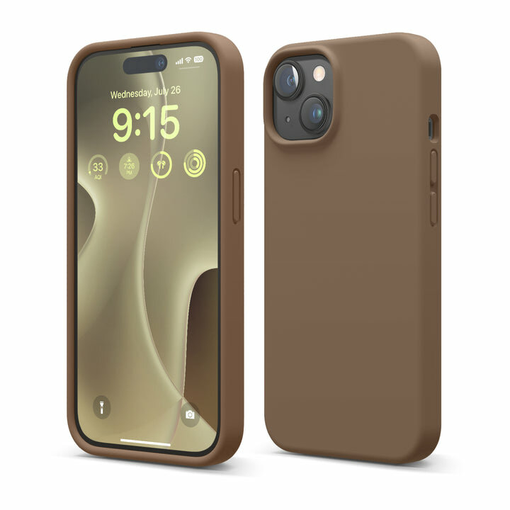 Elago для iPhone 15 чехол Soft silicone (Liquid) Brown