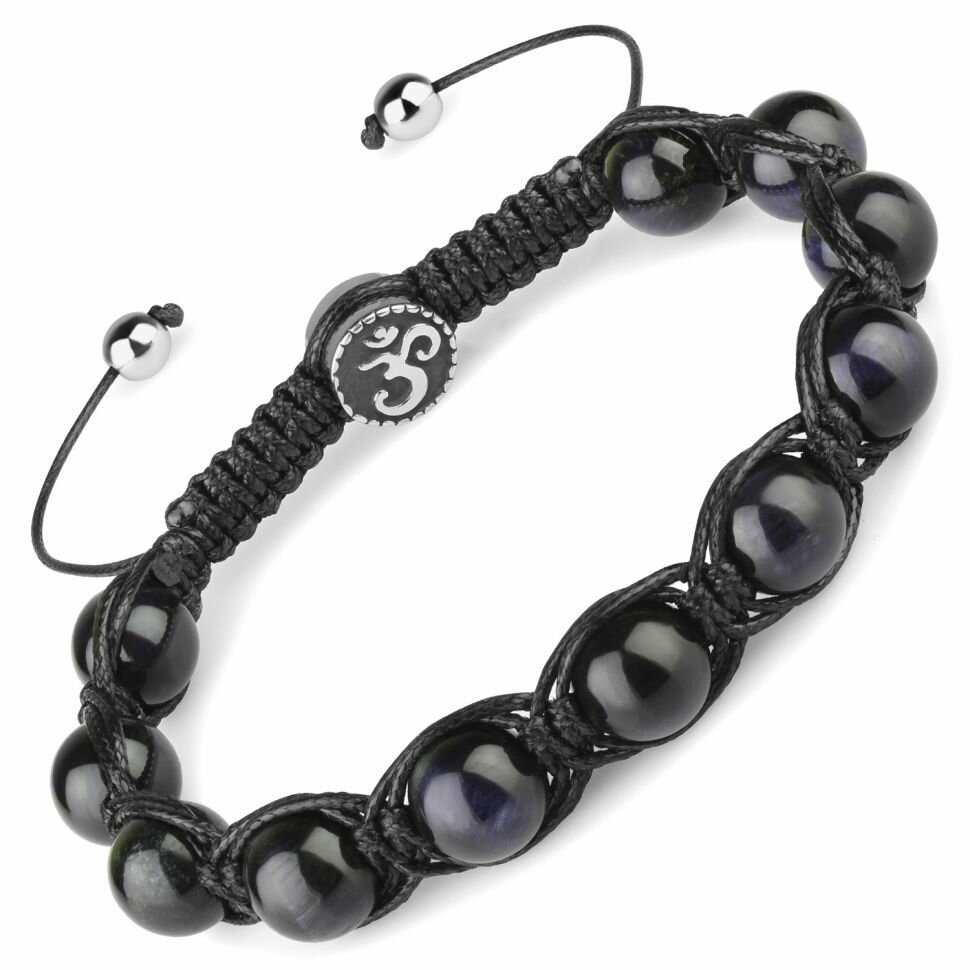 Плетеный браслет, соколиный глаз