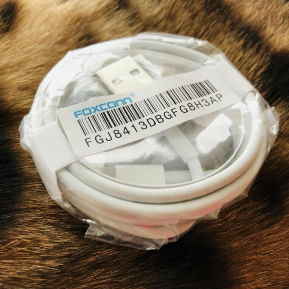 Кабель Foxconn оригинальный ЧИП USB 8 pin Lightning для Apple iPhone 5 5S 5C SE 6 6S 7 8 Plus X (10) Xr Xs Xs Max 11 11 Pro/12 12 Mini/13 13 Pro Max/14/SE 2022/iPad/iPod/AirPods Высшее Качество