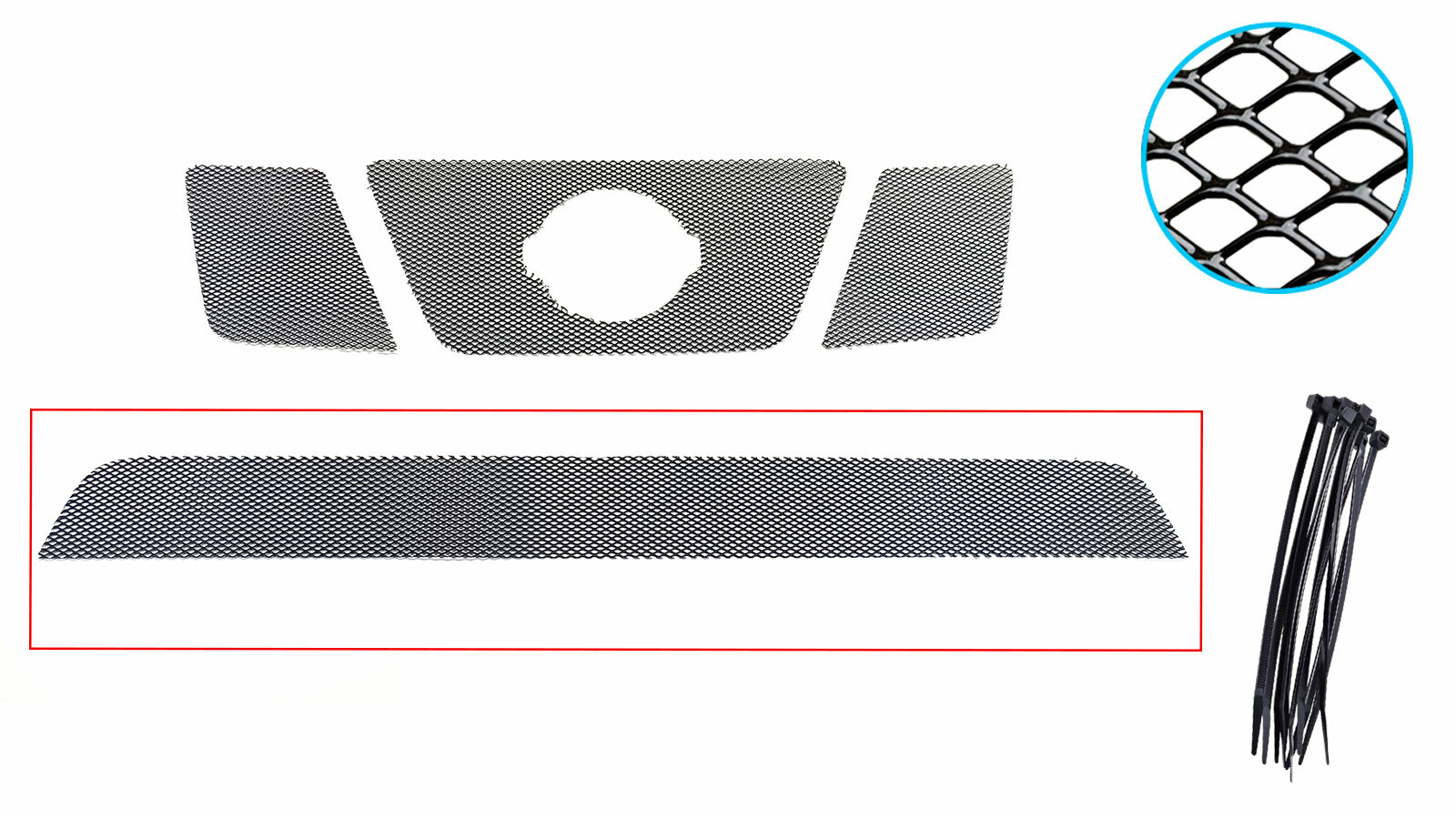 Защитная сетка радиатора для NISSAN PATHFINDER 2004-2010 (III), низ, 1шт