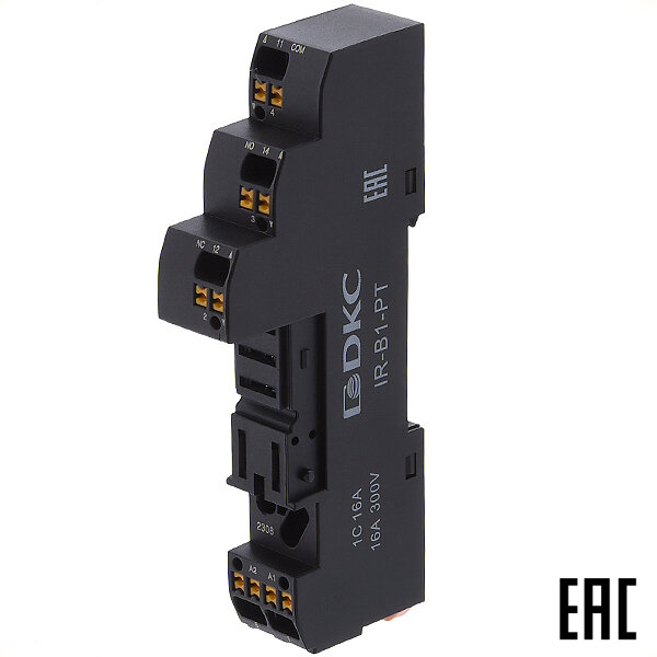 Розетка IR-B1-PT 300В АC для промежуточных реле IR на 1 контакт (6 шт. в наборе)