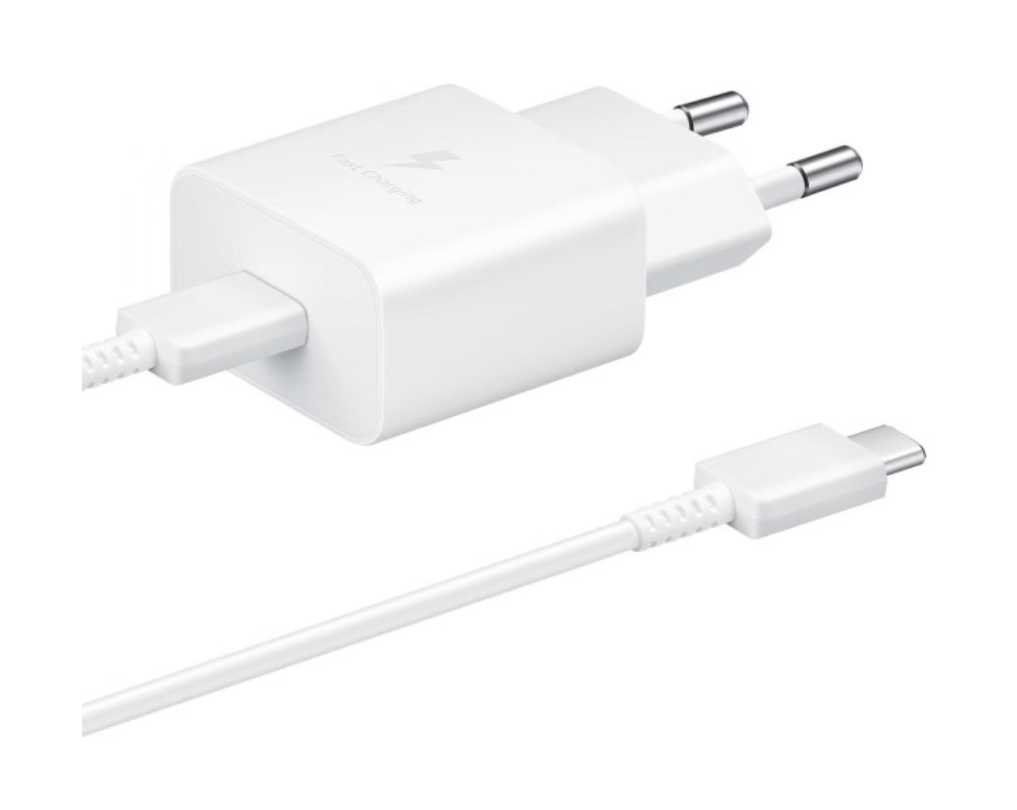 Сетевое зарядное устройство Samsung 15W + Type-C White (EP-T1510)