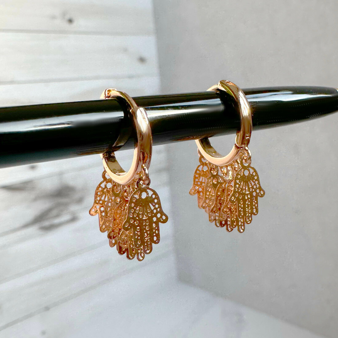 Серьги конго, с подвесками