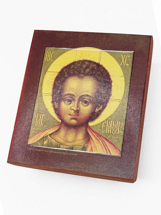 Икона Спас Эммануил 17 век, под старину, 15х17 см