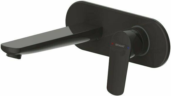 Bravat Встраиваемый смеситель для умывальника Rhein Black P8429564BW-ENG черный матовый (внешняя часть) Bravat