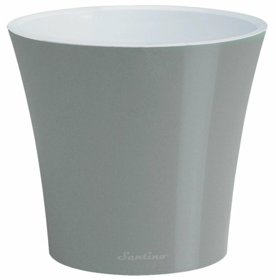 Кашпо арте 3,5л. Металлик-Белый (Santino)