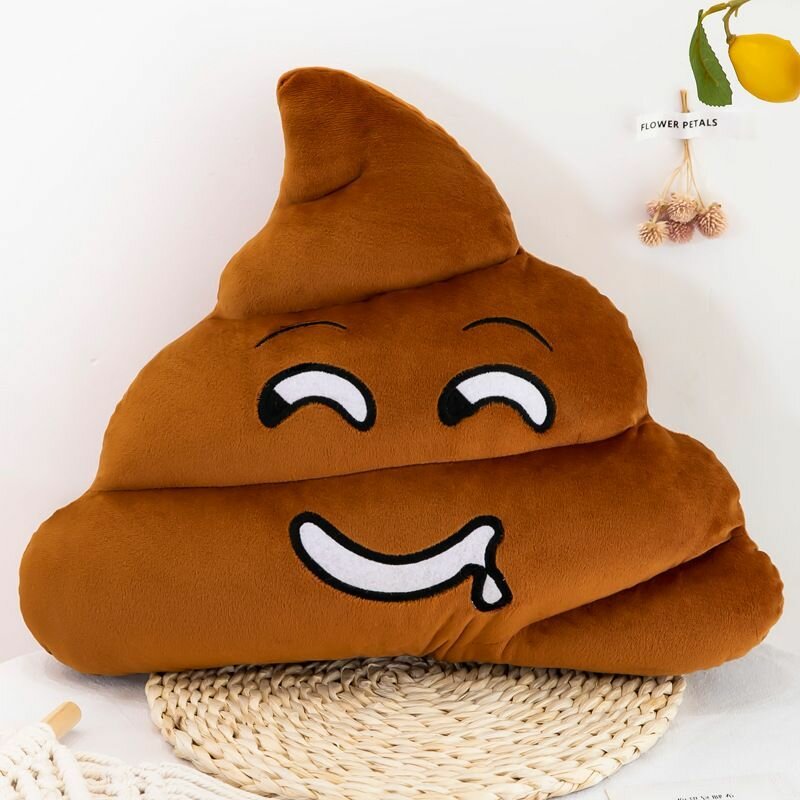 Мягкая игрушка подушка коричневая кaкaшкa Хитрая 30 см