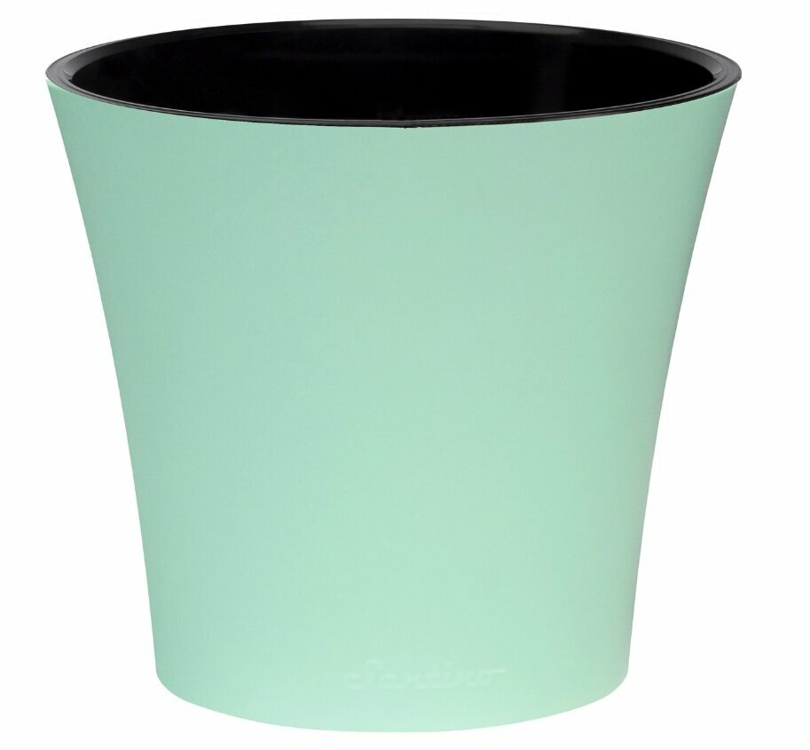 Кашпо арте 5л. Мятный-Черный (Santino)