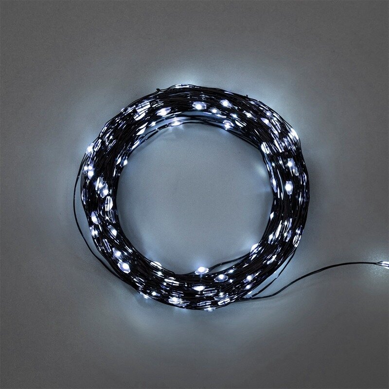 Лампы светодиодные Neon-Night Гирлянда светодиодная Роса с контроллером 20м, 200LED, белый, IP20, 230В, зеленый провод NEON-NIGHT