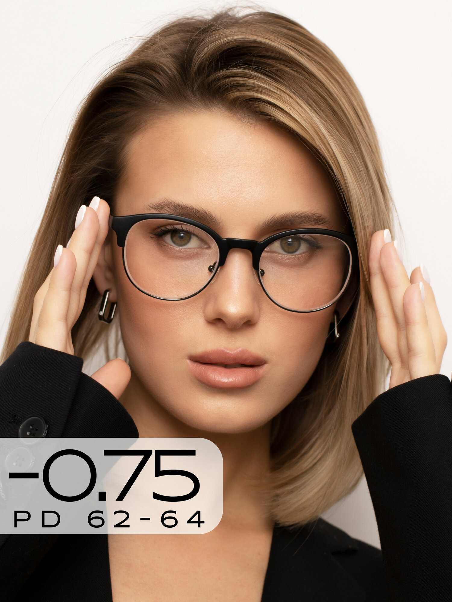 Корригирующие очки для зрения -0,75 / Готовые очки для дали с диоптрией -0.75