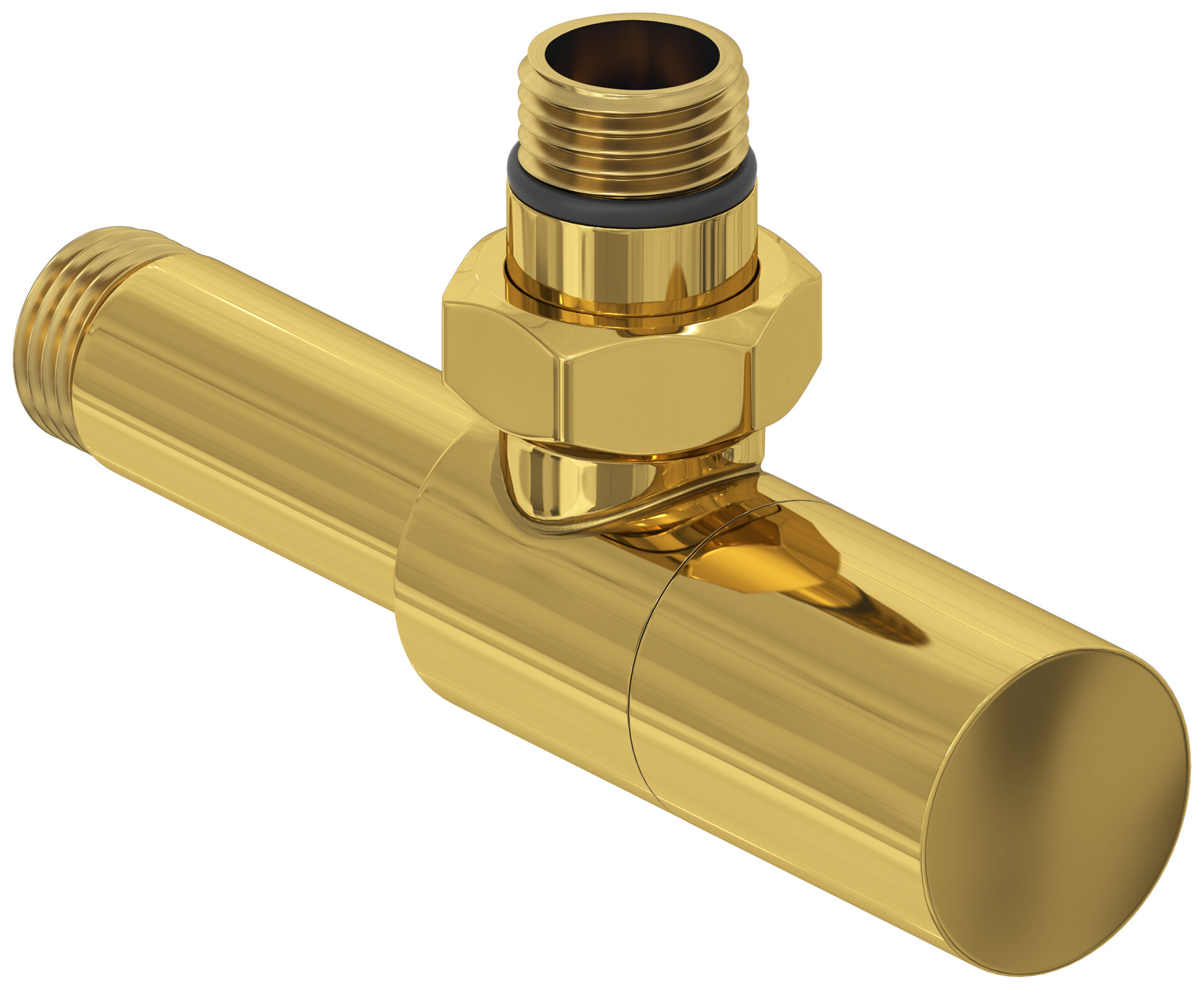 Вентиль Сунержа угловой цилиндр (G 1/2" НР х G 1/2" НР) Золото